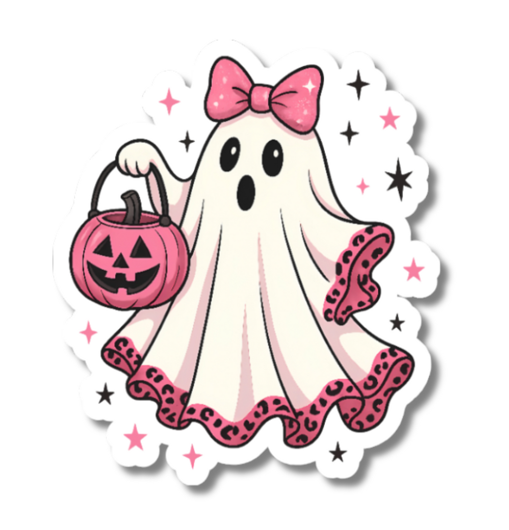 Girly Ghost Halloween Sticker – The Ninth House
